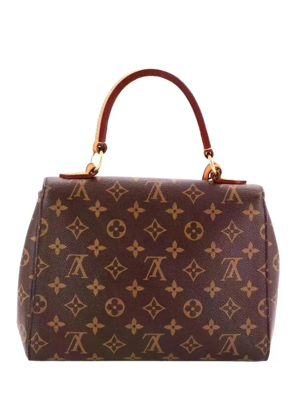 LOUIS VUITTON Cluny Top Handle Bag Monogram Canvas Bb Satchel - Brown