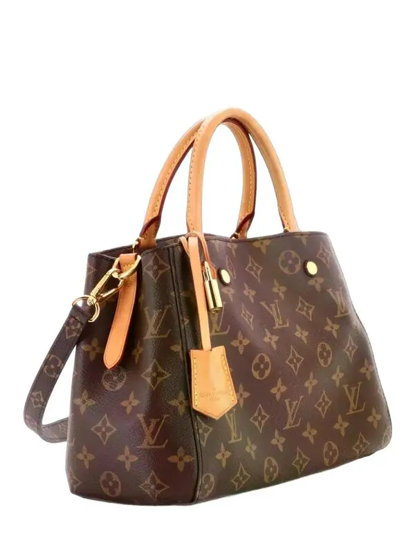 LOUIS VUITTON Montaigne Handbag Monogram Canvas Bb Satchel - Brown
