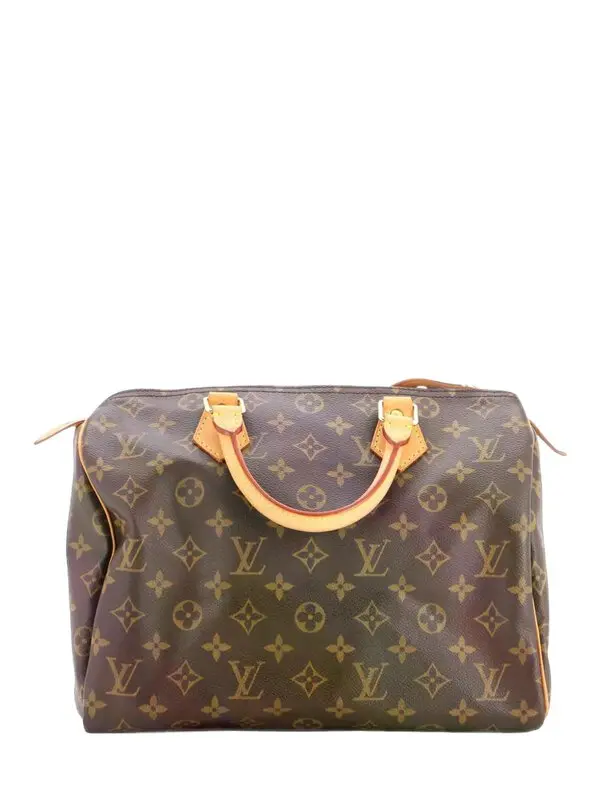 LOUIS VUITTON Speedy Handbag Monogram Canvas 30 Satchel - Brown