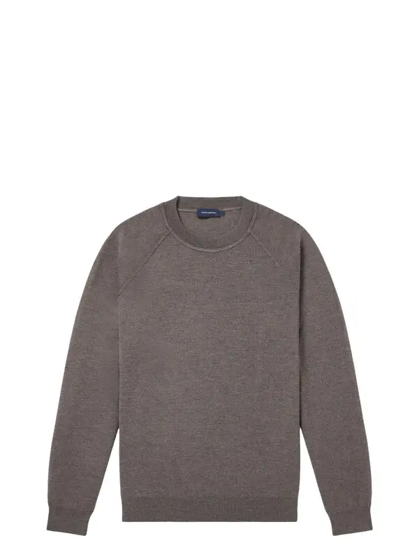 Thom Sweeney Wool Sweatshirt - Brown