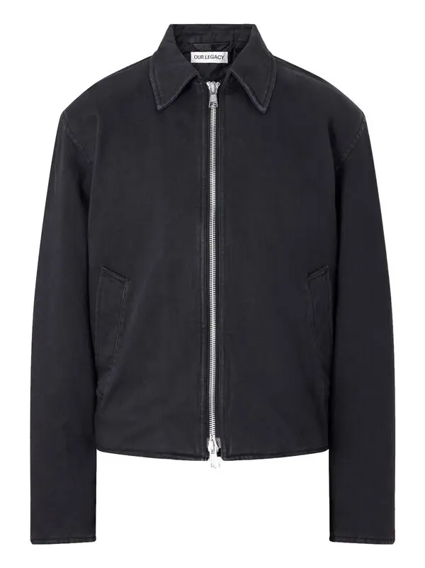 Our Legacy Slight Padded Organic Cotton-twill Jacket - Black