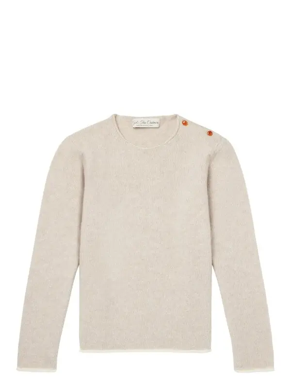 GOD'S TRUE CASHMERE Bouclé Cashmere Sweater - Neutrals