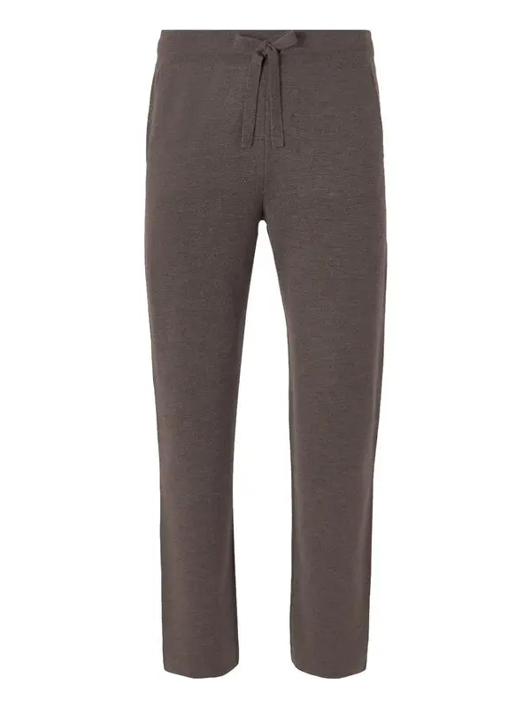 Thom Sweeney Straight-leg Wool Sweatpants - Brown