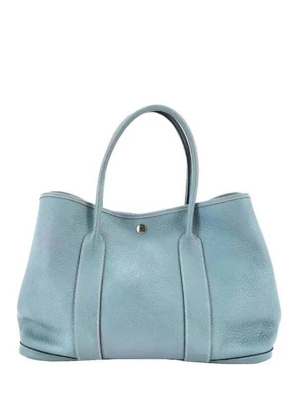 Hermès Garden Party Leather 36 Tote Bag - Blue