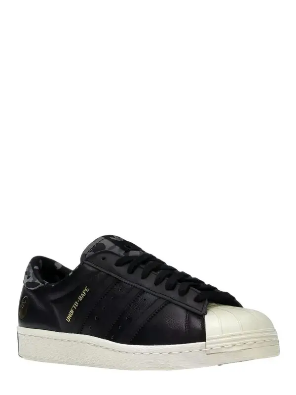 Adidas X Undefeated X Bape Superstar 80v Sneakers - Black