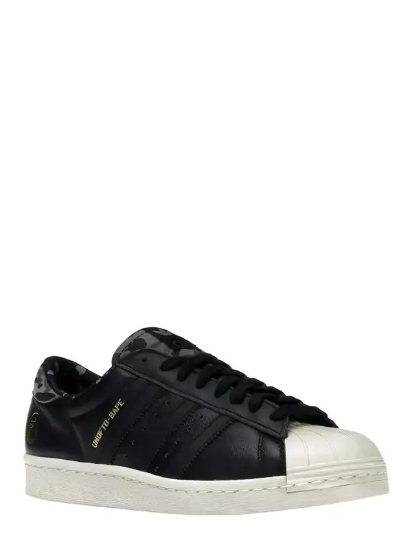 Adidas X Undefeated X Bape Superstar 80v Sneakers - Black