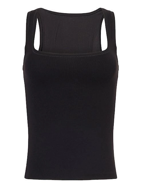 TALA 365 Square-neck Rib-jersey Tank Top - Black