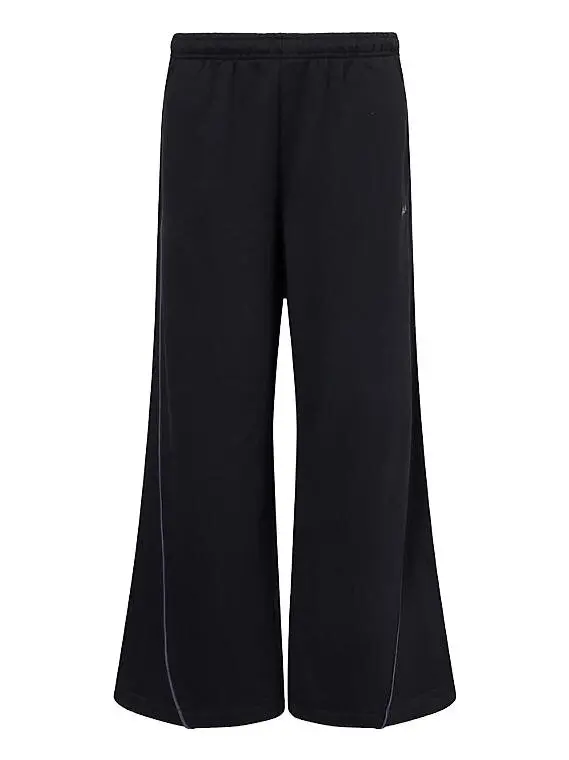 TALA Multiway Wide-leg Cotton Jogging Bottoms - Black