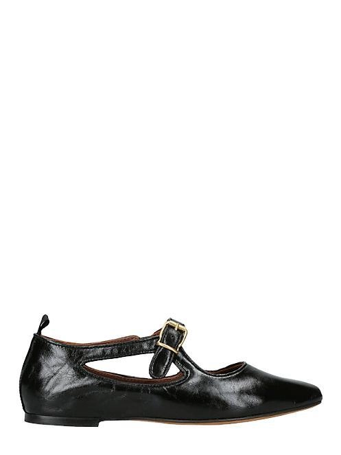 ANONYMOUS COPENHAGEN Praise Leather Ballet Flats - Black