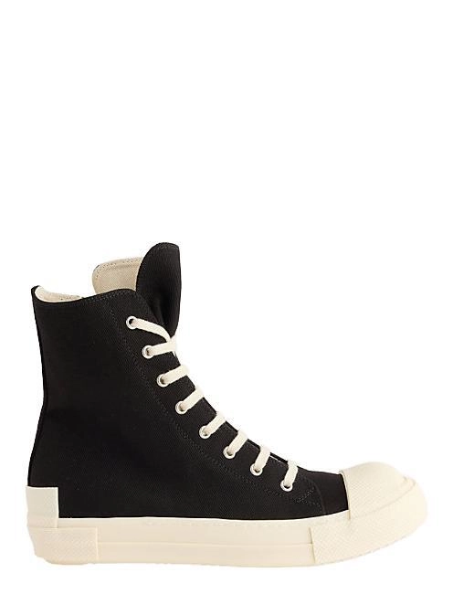 Rick Owens Denim High-top Trainers - Blk/white