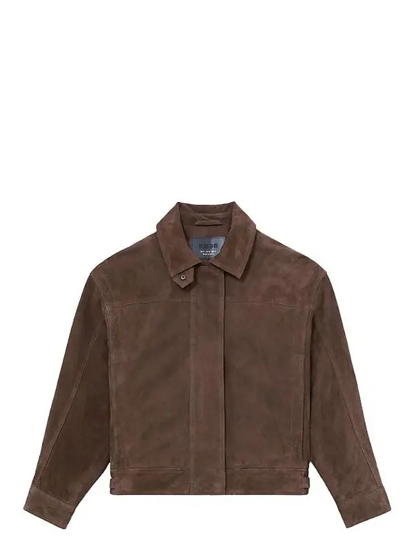REISS Cooper Relaxed-fit Suede Jacket - Brown