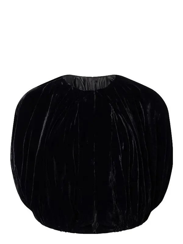 Rick Owens Bubble Cropped Velvet Jacket - Black