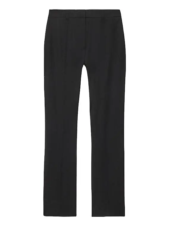 ALLSAINTS Roxanne Slim-fit High-rise Stretch Wool-blend Trousers - Black