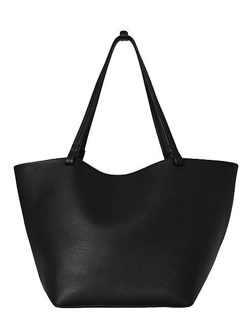 THE ROW Park Tote Three Leather Shoulder Bag - Black Ans