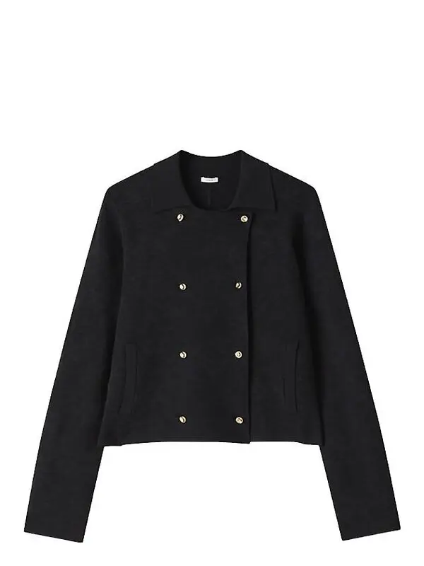 JOSEPH Pilar Jacquard Milano Woven Jacket - Black