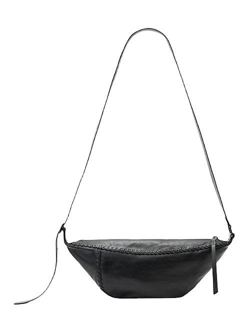 ALLSAINTS Esme Whipstitch Leather Crossbody Bag - Black