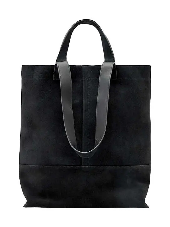 ALLSAINTS Cassius Suede Tote Bag - Black