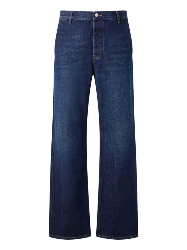 JEANERICA Genua Straight-leg Mid-waist Cotton Jeans - Blue