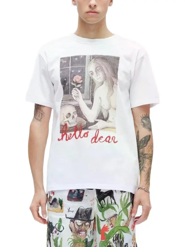 ENDLESS JOY Hello Dear Graphic-print T-shirt - White