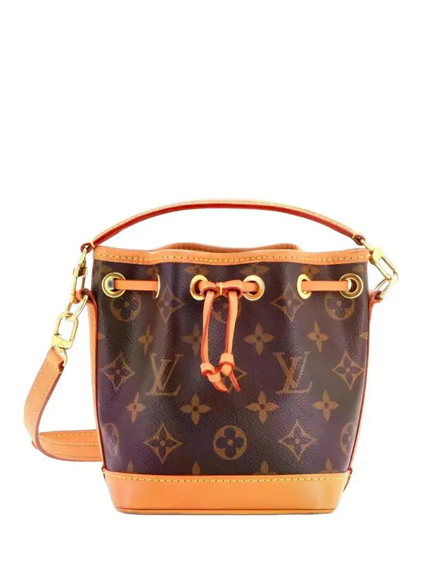 LOUIS VUITTON Noe Nm Handbag Monogram Canvas Nano Bucket Bag - Brown