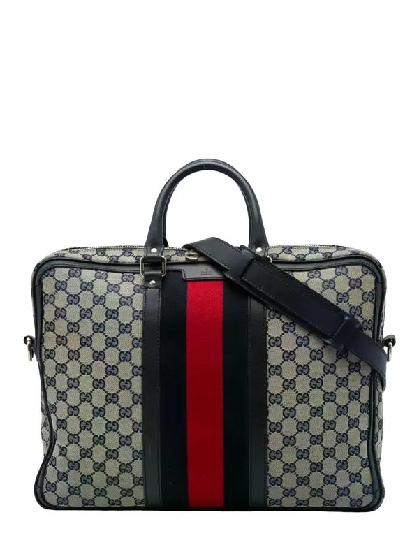 Gucci 2016-2026 Gg Canvas Web Briefcase Business Bag - Neutrals