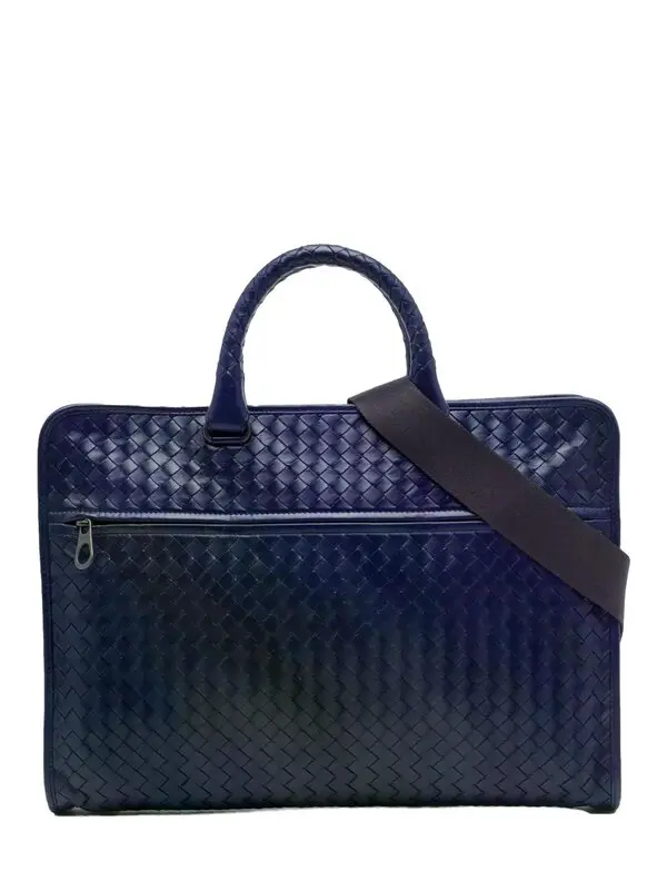 Bottega Veneta 2012-2026 Nappa Intrecciato Business Bag - Blue