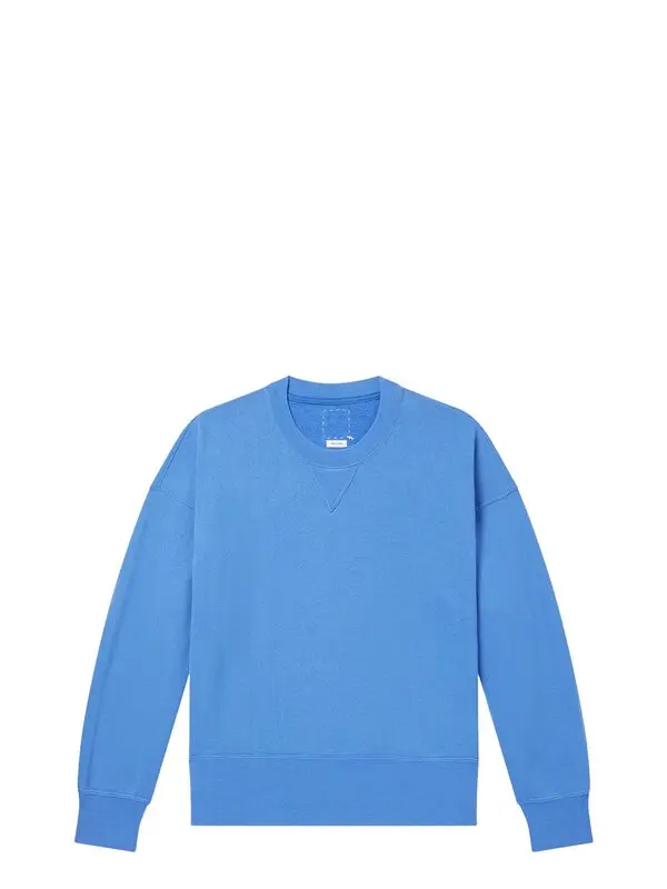 Visvim Court Cotton-jersey Sweatshirt - Blue