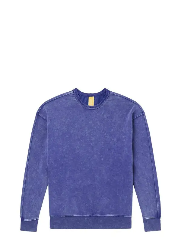 FRIZMWORKS Cotton-blend Jersey Sweater - Blue