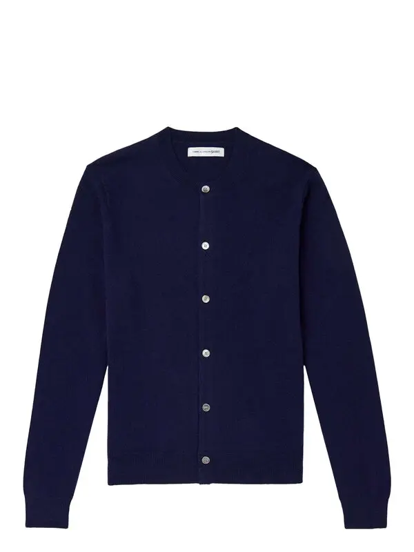 Comme Des Garçons Fully Fashioned Wool Cardigan - Navy