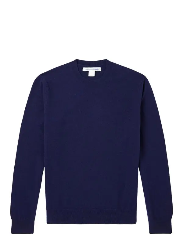 Comme Des Garçons Ribbed Wool Sweater - Blue