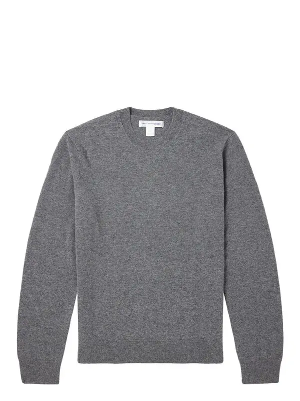Comme Des Garçons Ribbed Wool Sweater - Gray