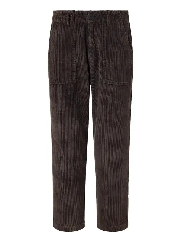 FRIZMWORKS Straight-leg Cotton-corduroy Trousers - Brown