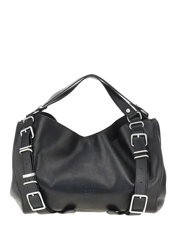 DIESEL® Leather Medium 'd-one' Bag - Black