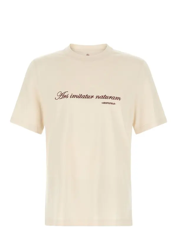 Brunello Cucinelli Ars Imitatur Naturam' T-shirt - White