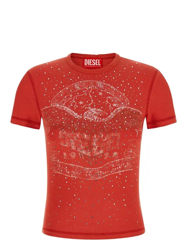 DIESEL® T-marsy-rib-cry' T-shirt - Red