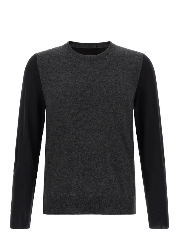 MAISON MARGIELA Two-tone Wool Sweater - Gray