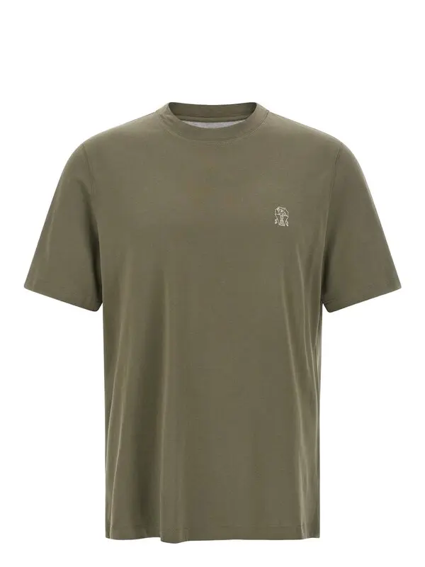 Brunello Cucinelli Logo T-shirt - Green