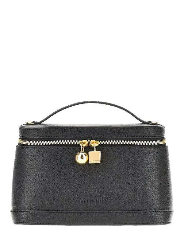 Jacquemus Leather Petit Vanity Bag - Black