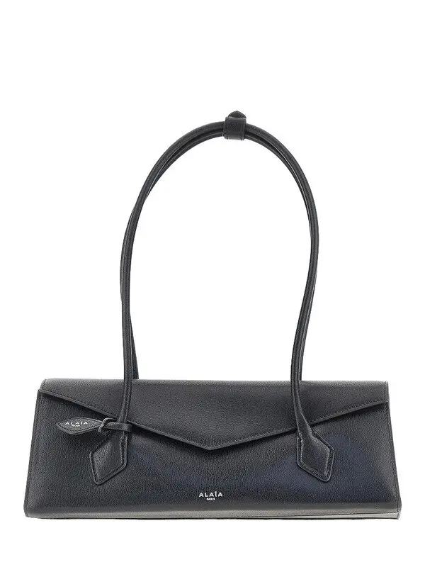 Alaïa Leather Medium 'le Teckel Flap' Bag - Black