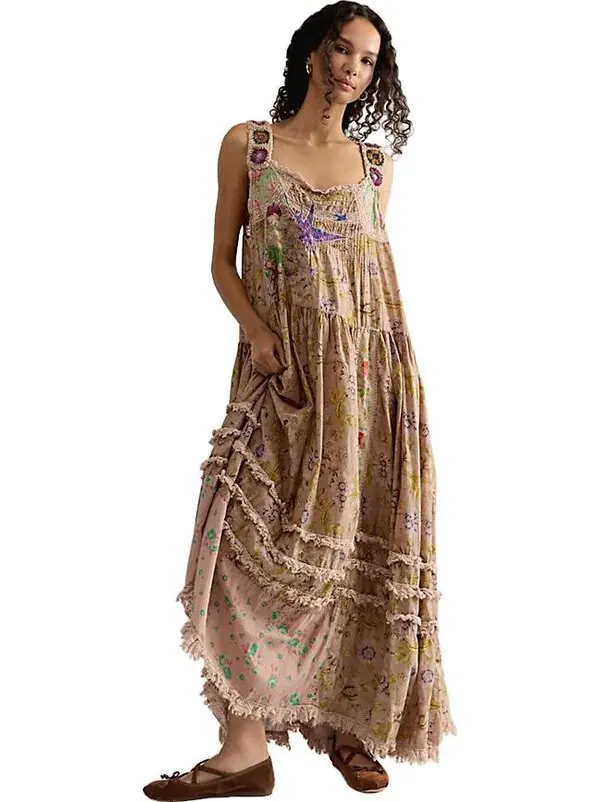 MAGNOLIA PEARL Taya Slip Maxi Dress - Rose