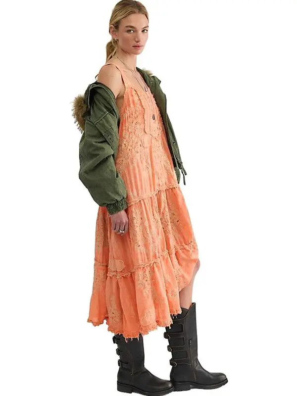 MAGNOLIA PEARL Tank Midi Dress - Orange