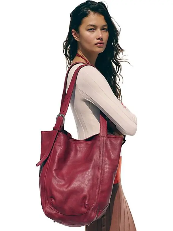 Free People Iris Tote - Cherry Red