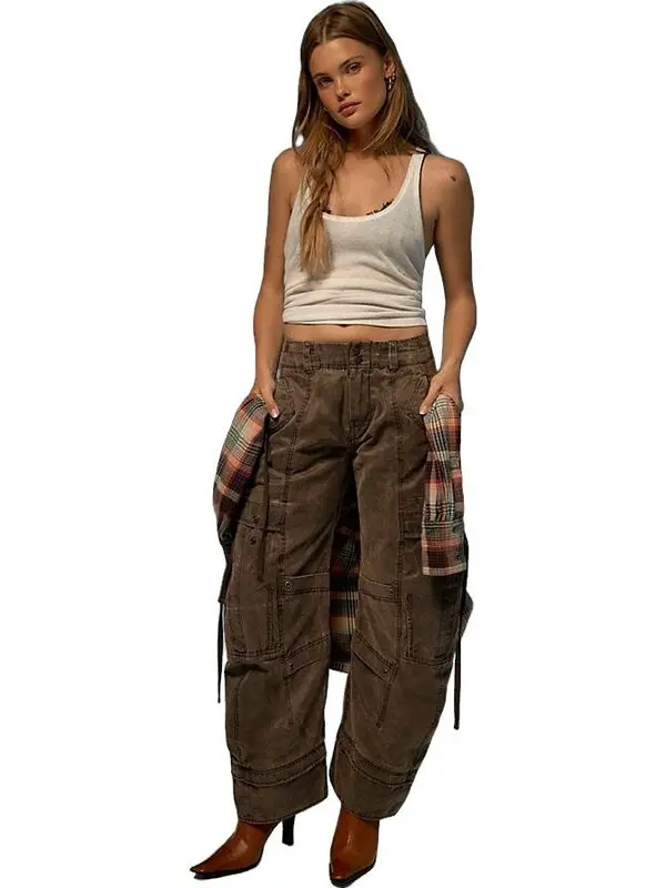 Free People Murray Flight Pants - Dark Brown