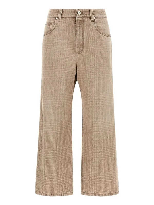Brunello Cucinelli Prince Of Wales' Jeans - Cream