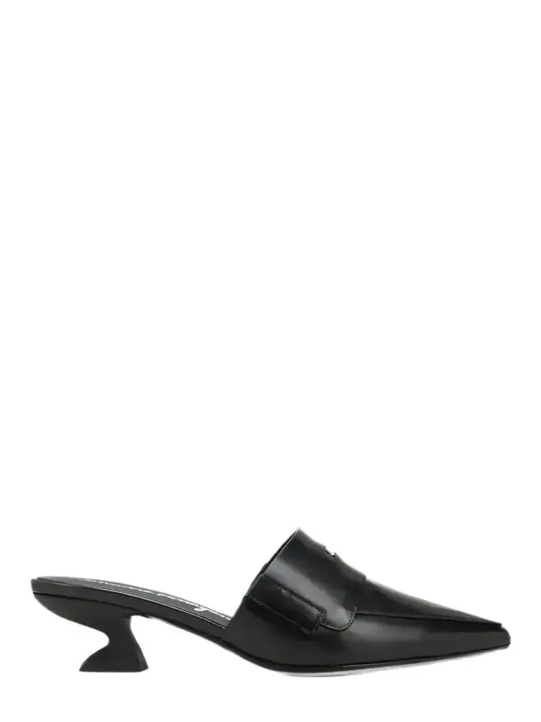 FERRAGAMO Pointed-toe Sculpted Mules - Black