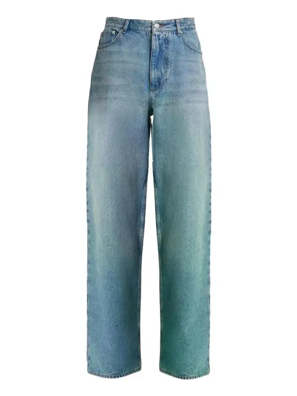 Erdem Stonewashed Straight-cut Jeans - Blue