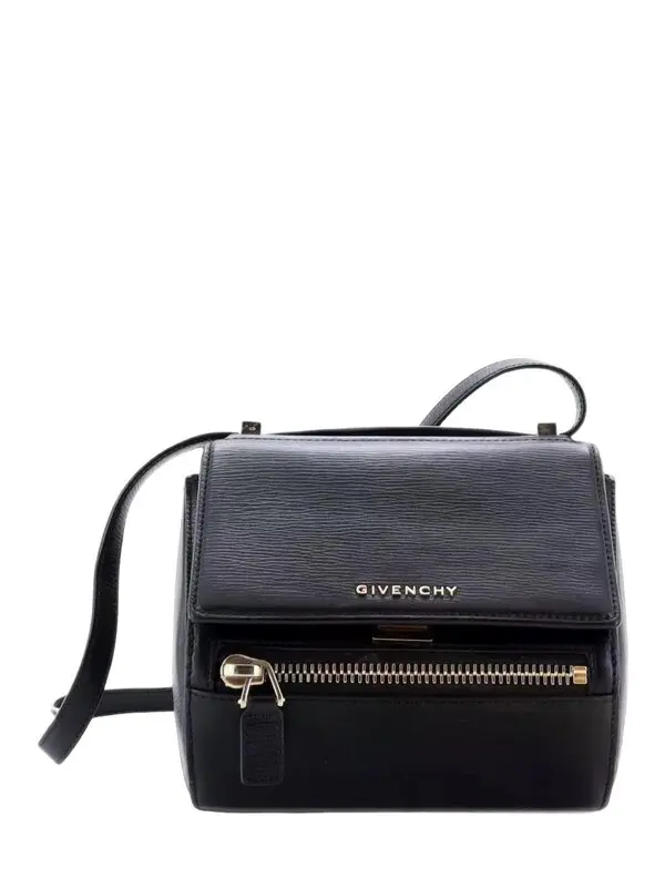 Givenchy Pandora Box Bag Leather Mini Crossbody Bag - Black