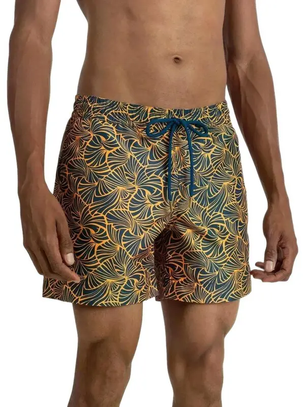 PRINCE & BOND Easton Rio Print Swim Shorts - Blue