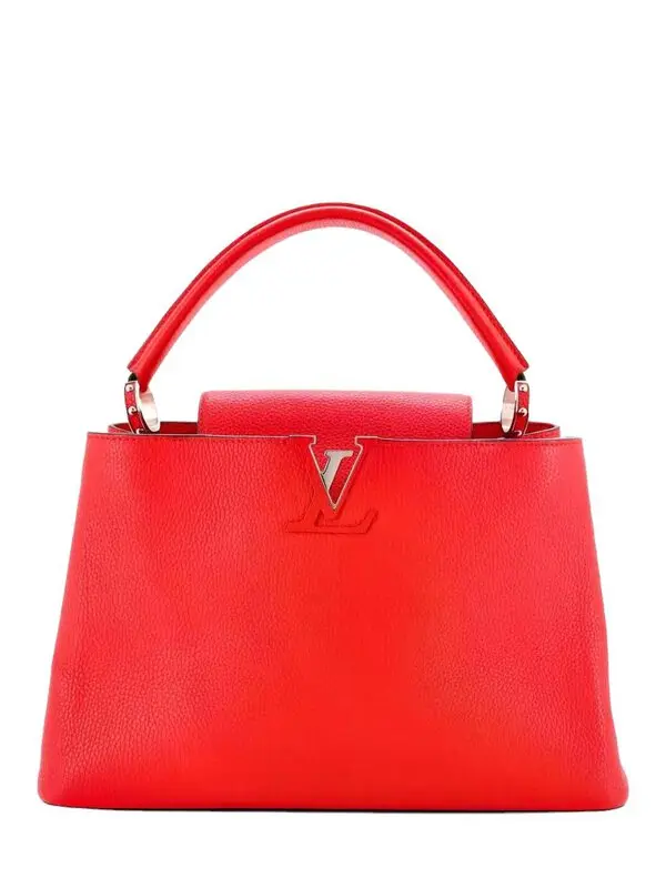 LOUIS VUITTON Capucines Bag Leather Mm Satchel - Red