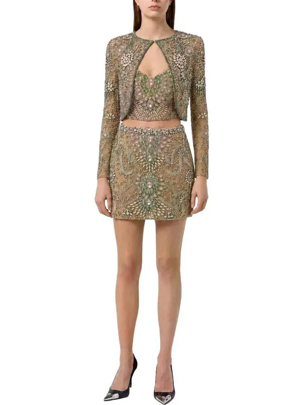 Philipp Plein Crystal-embellished Jacket - Neutrals